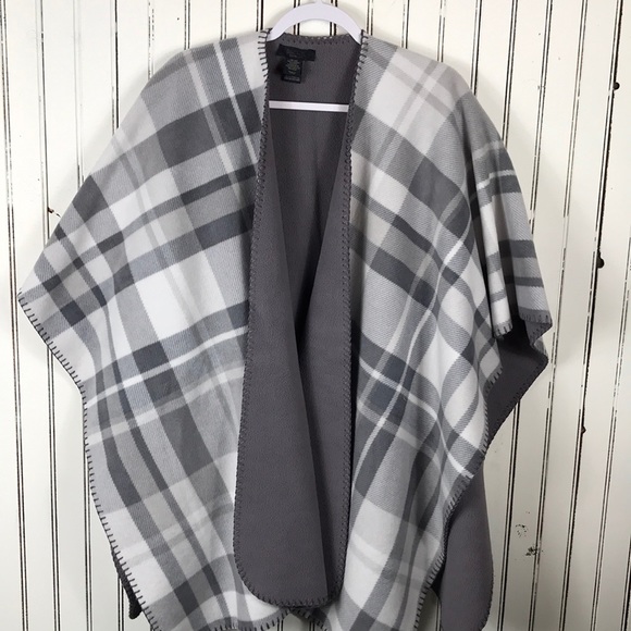 RACHEL Rachel Roy | Sweaters | Rachel Roy Fleece Plaid Poncho Cardigan ...